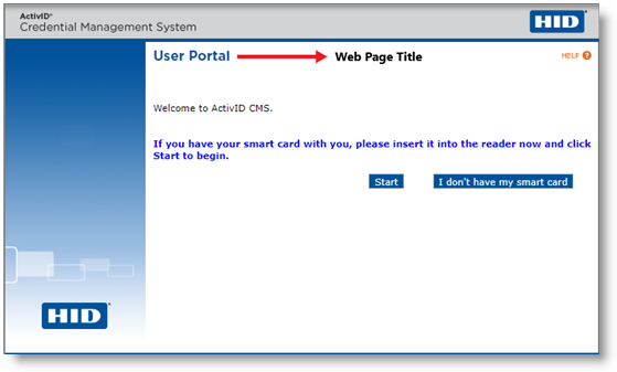 Changing Page Titles | ActivID CMS | HID Global